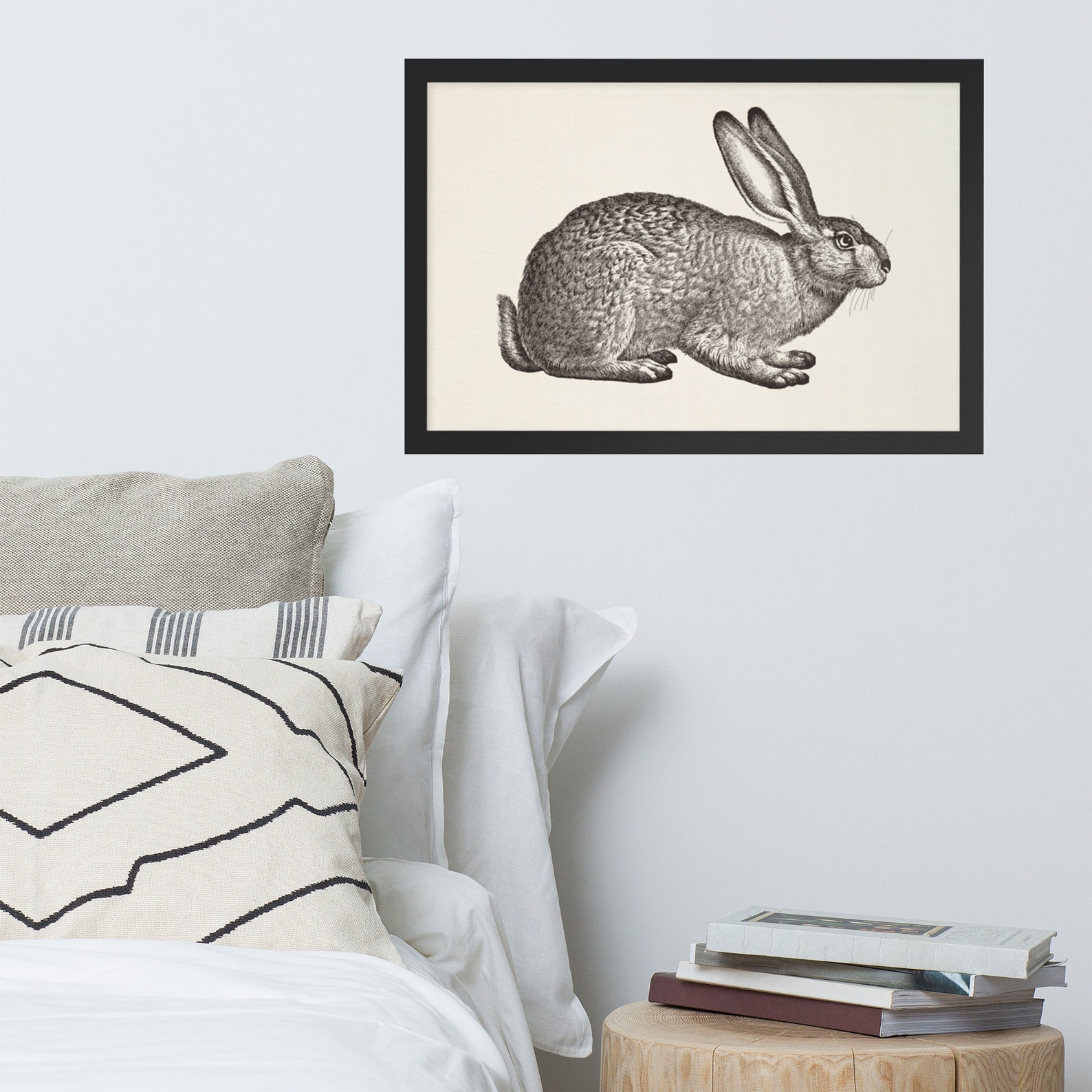 Vintage Rabbit Sketch Bunny Rabbit Drawing Antique Rabbit - Etsy