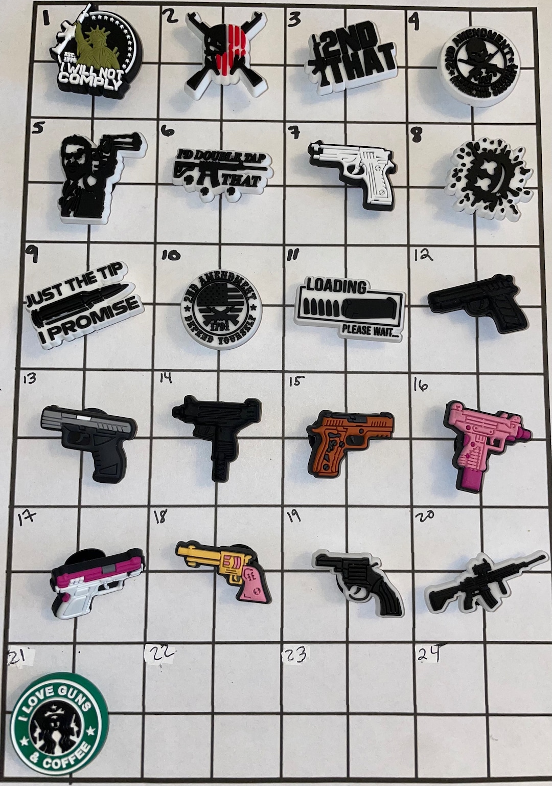 2nd Amendment Gun Rights Freedom for Clogs Shoes Accessories for Croc ...