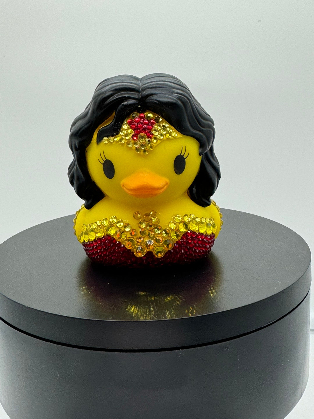 Custom Rubber Ducks Decorated With Rhinestones Bling Superhero Woman - Etsy