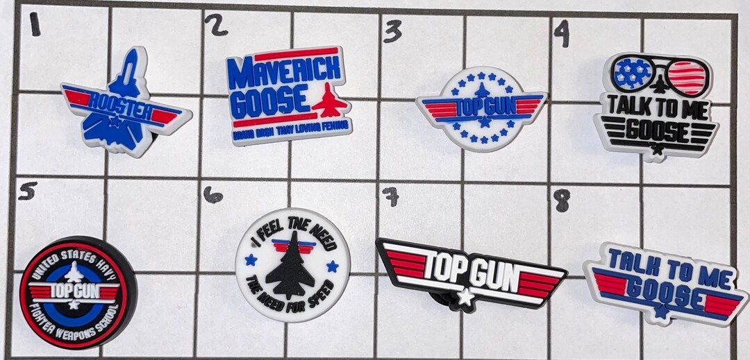 Top Gun Goose Fighter Planes Air Force Patriotic Freedom for Clogs ...