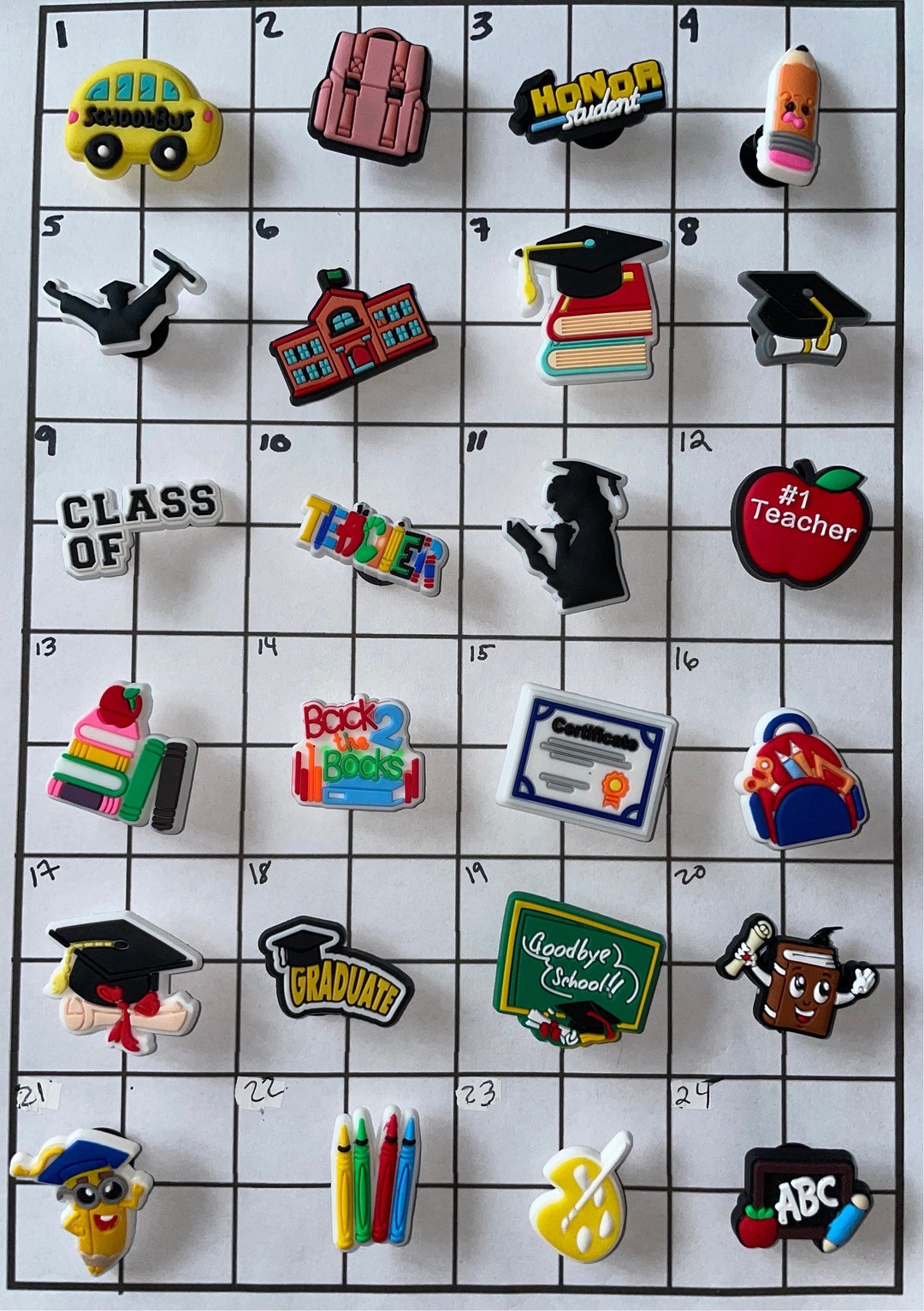 Back to School Graduation Teacher Class Charm for Clogs Shoes ...