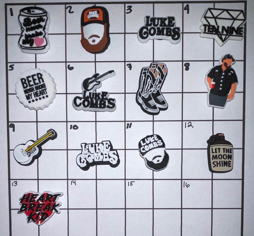 Country Music Luke Combs Charm for Shoes Clogs Guitar Boots Accessories ...