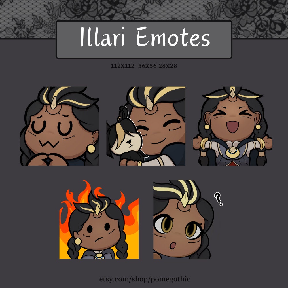 5 Cute Illari Emotes Pack for Twitch / Discord - Overwatch 2 - Etsy