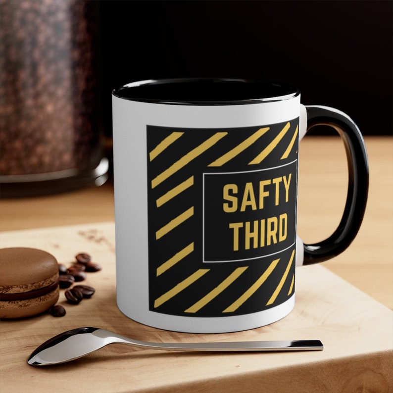 Safety Third Funny Office Coffee Cup | Team Joke Sarcastic Coworker ...