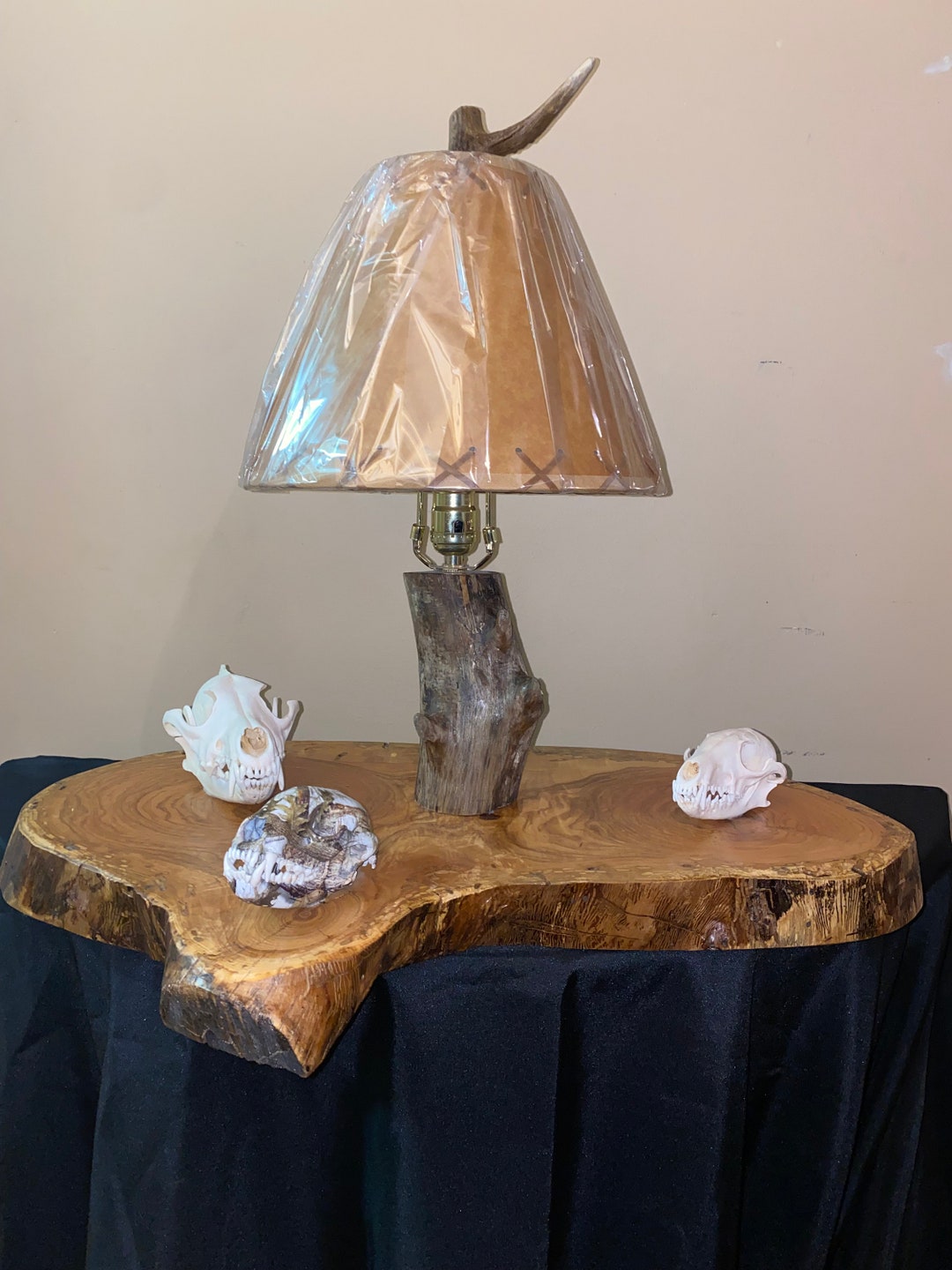 Live Edge Wood Lamp - Etsy