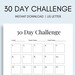 30 Day Challenge Printable, Monthly Habit Tracker, Habit Tracker ...