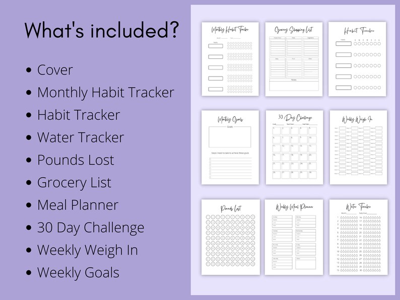 Weight Loss Tracker Printable, Weight Loss Tracker, Weight Loss Chart ...