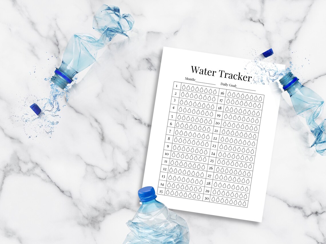 Water Intake Tracker, Water Tracker Printable, Water Intake, Water ...