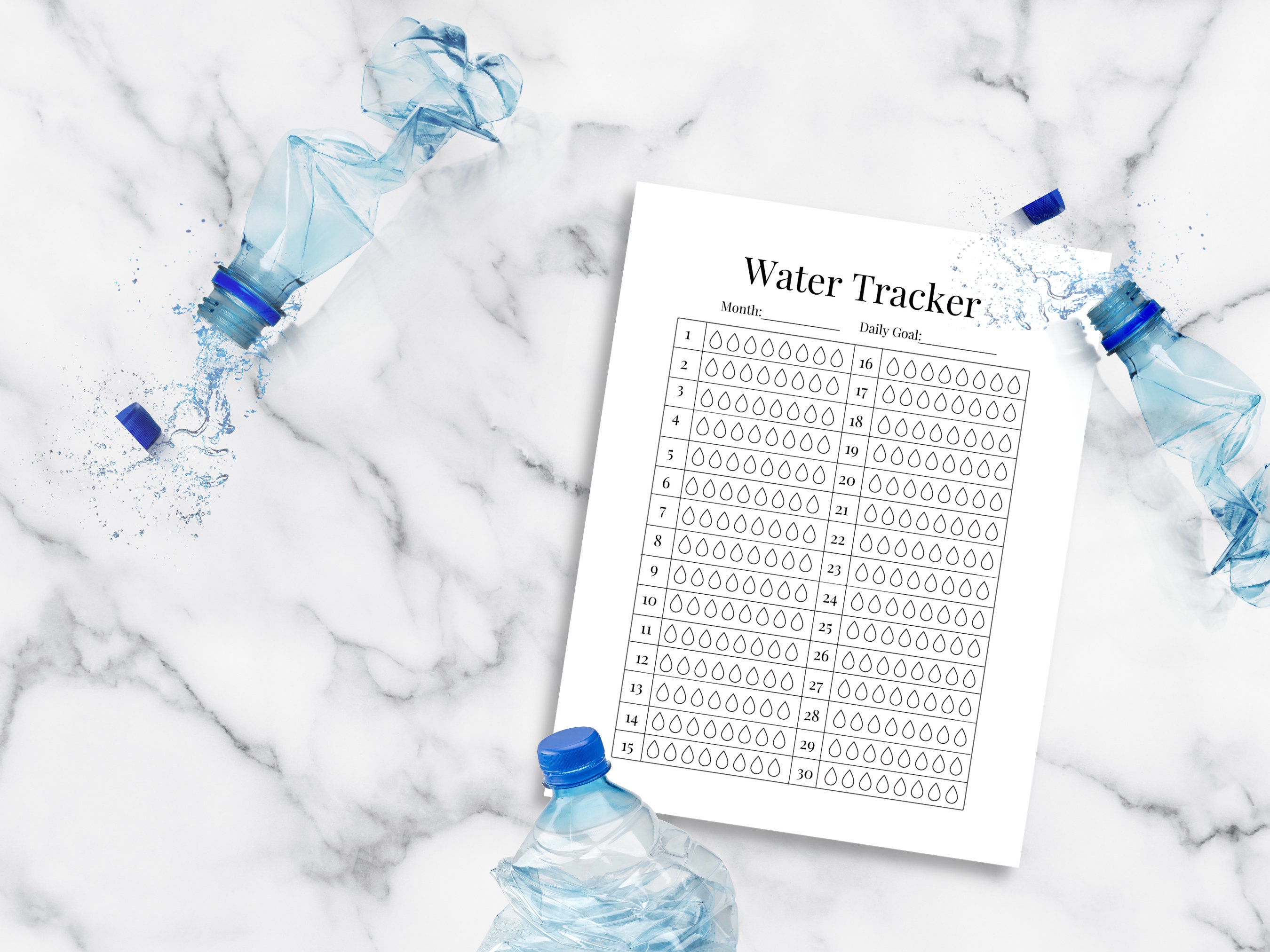 Water Intake Tracker, Water Tracker Printable, Water Intake, Water ...