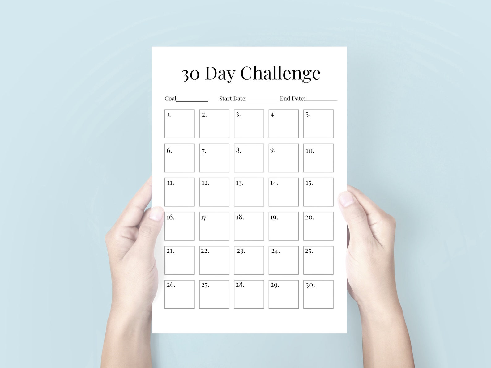 30 Day Challenge Printable, Monthly Habit Tracker, Habit Tracker ...