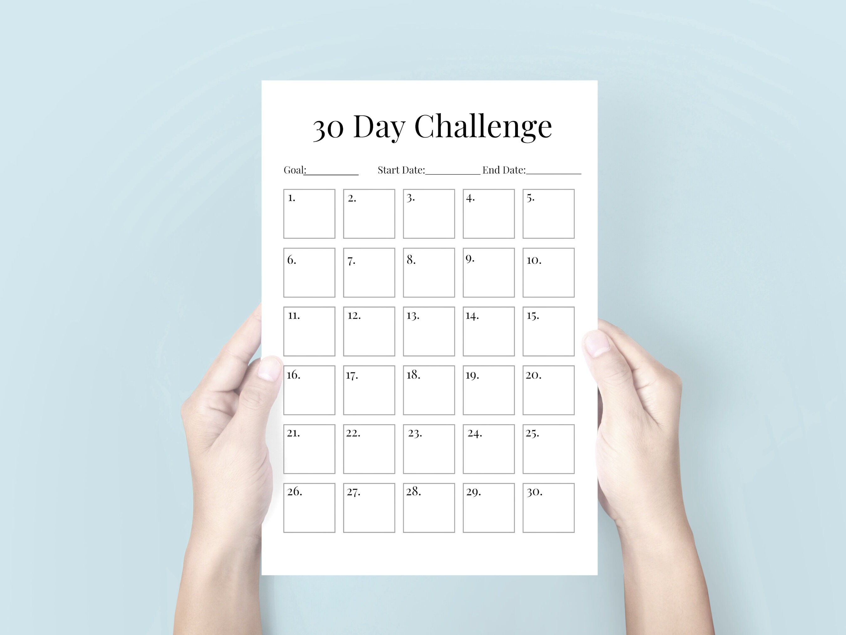 30 Day Challenge Printable, Monthly Habit Tracker, Habit Tracker ...