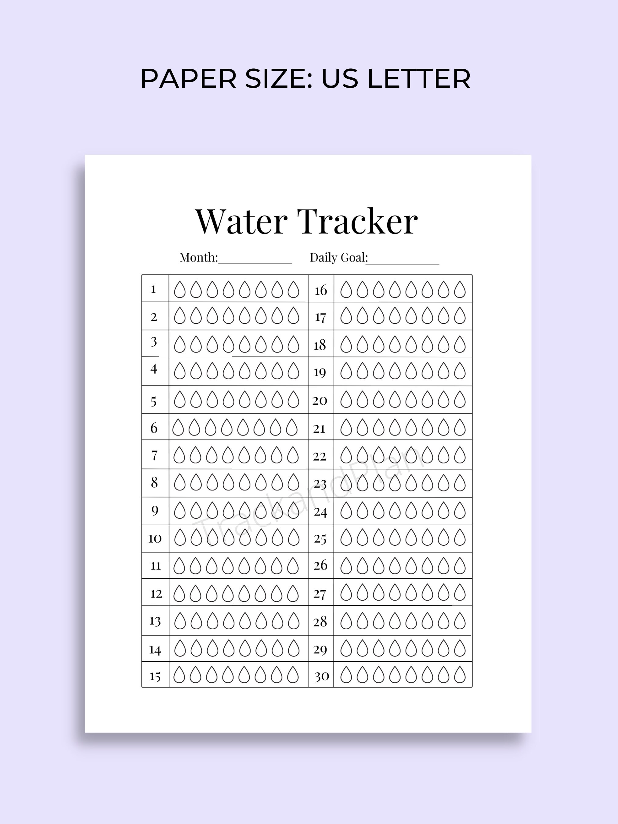 Water Intake Tracker, Water Tracker Printable, Water Intake, Water ...