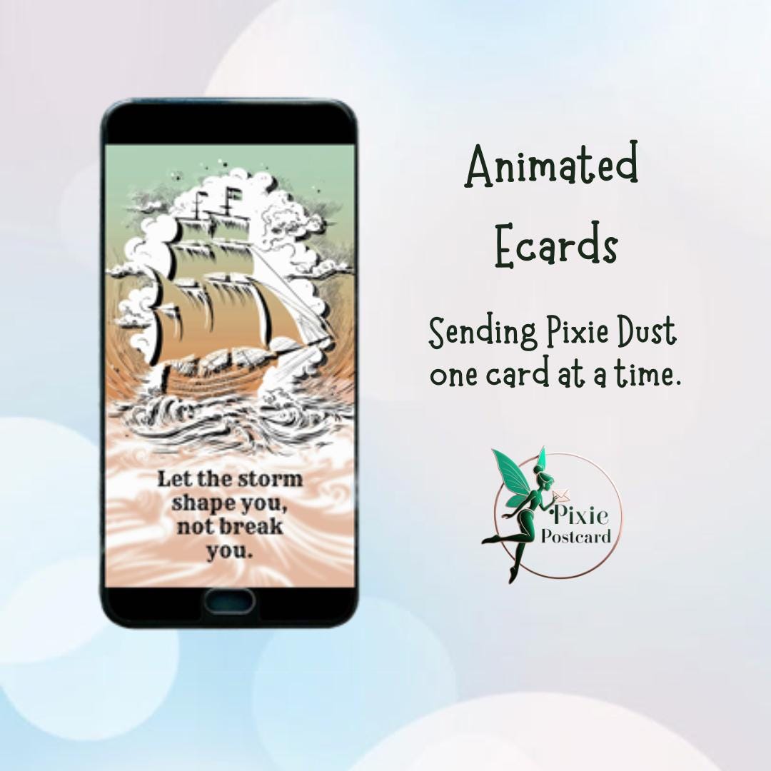 Animated Ecard for Texting - Weather the Storm - Etsy