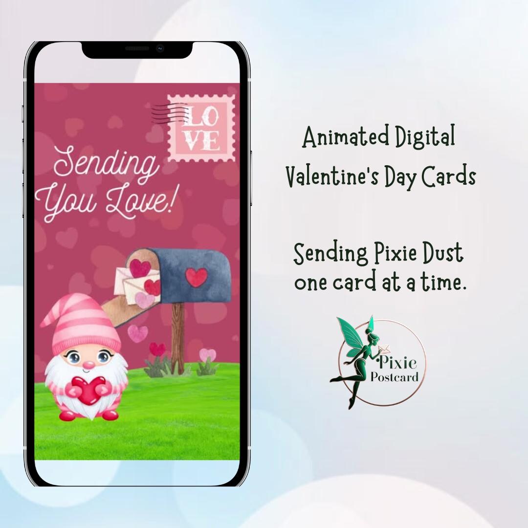 Animated Ecard for Texting - Valentine's Day Sending You Love - Etsy