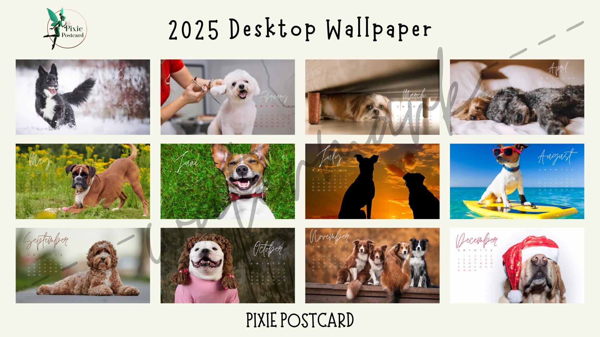 2025 Desktop Wallpaper Dogs for Computer - Etsy