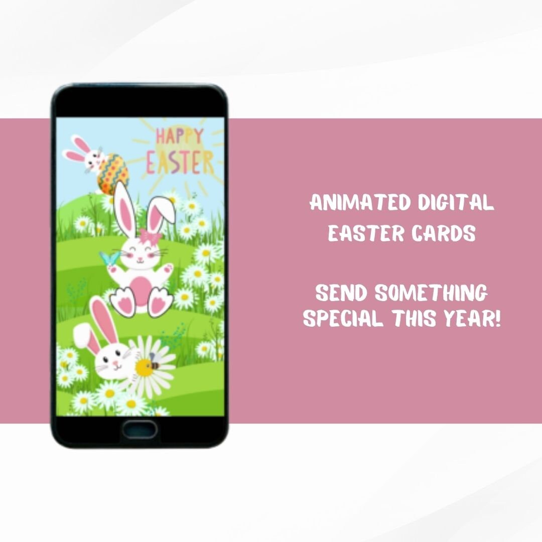 Easter Bunny Animated Digital Card Simply Newman Designs - Etsy