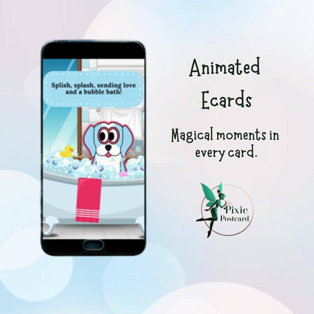 Animated Ecard for Texting - Splish Splash - Etsy
