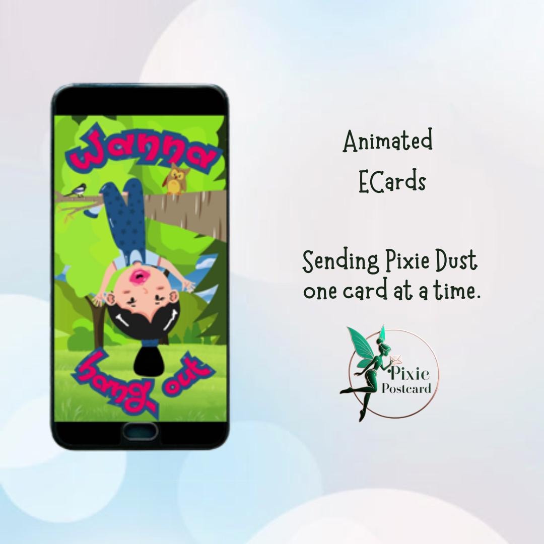 Animated Ecard for Texting - Wanna Hang Out - Etsy