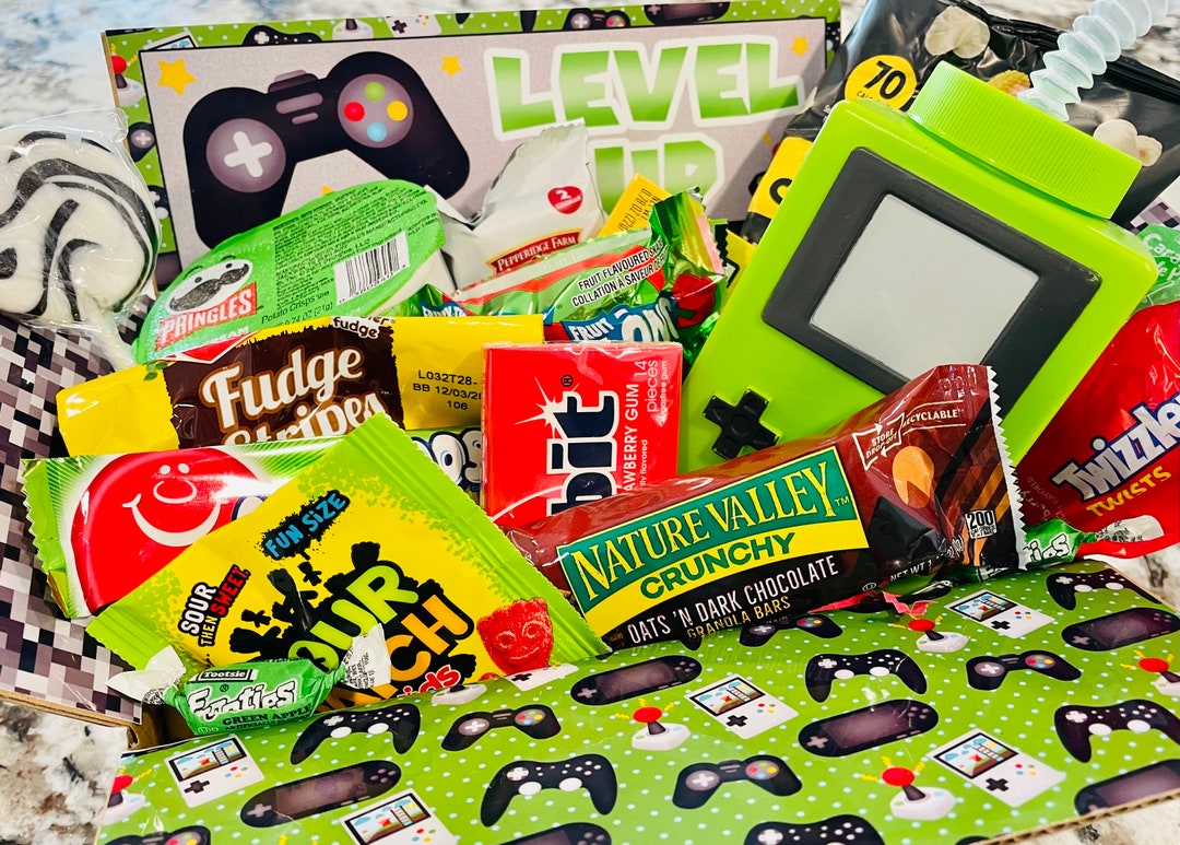 GAMER Snack Box for Him level Up Video Game Birthday Box - Etsy