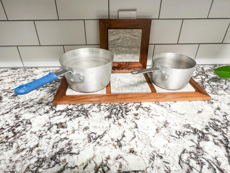 Tile Trivet | Trivet for Hot Pots | Wood and Ceramic Tile Trivet ...
