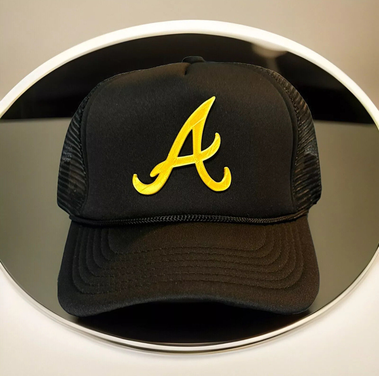 Custom Atlanta Braves 3d Sculpted Snapback Trucker Hat , ATL Hat ...
