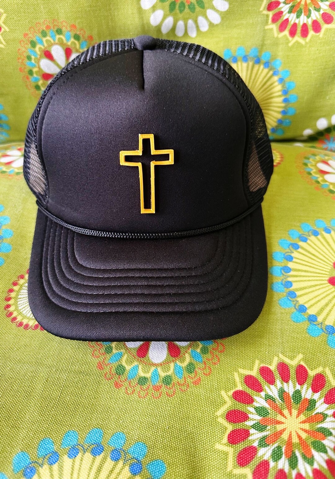 Christian Cross Hat Minimalist Religious Ball Cap, Fast Shipping Jesus ...