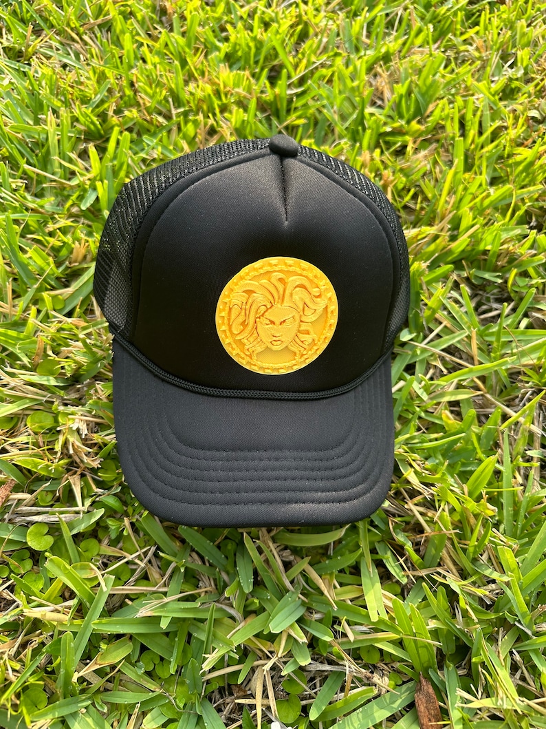 Medusa Mesh Snapback Trucker Cap Elegant Greek Mythology Goddess Hat ...