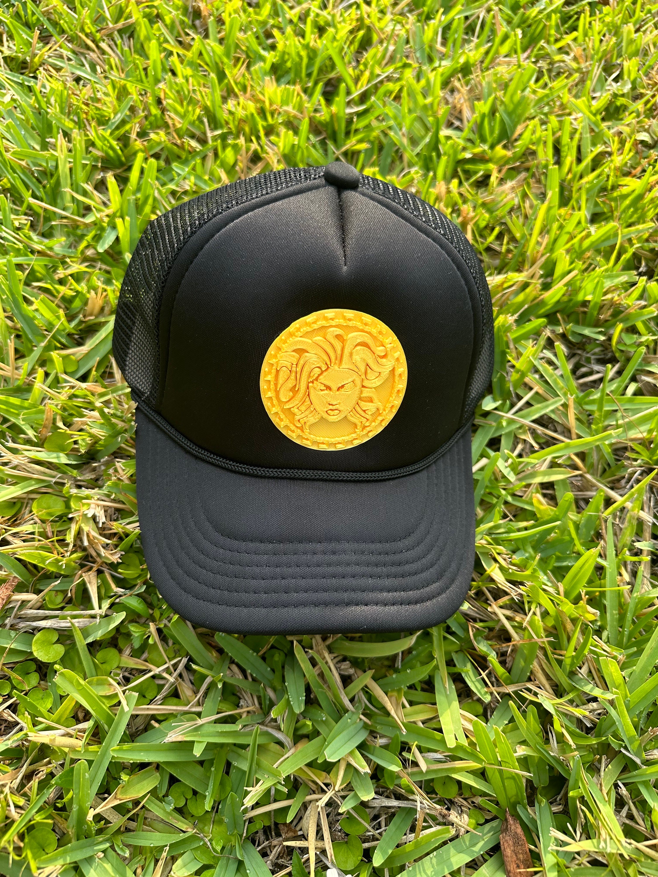 Medusa Mesh Snapback Trucker Cap Elegant Greek Mythology Goddess Hat ...