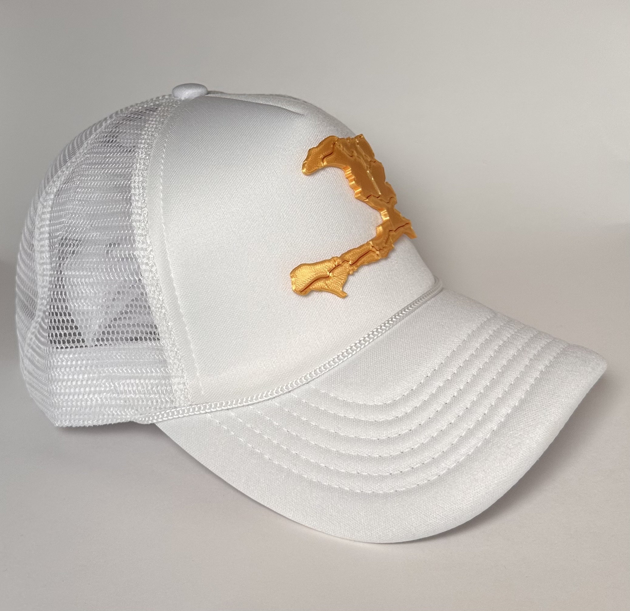 Handmade Haiti Map Hat Unique Gold and White sculpted Ayiti Lunion Fait ...