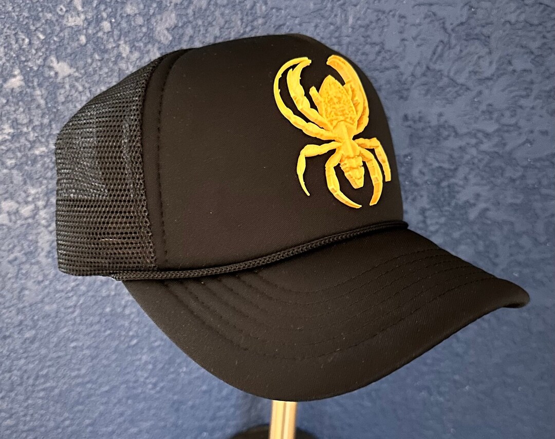 Custom Spider-man Hat Gold Spider Hat Unique 2-5 Day Delivery. Black ...