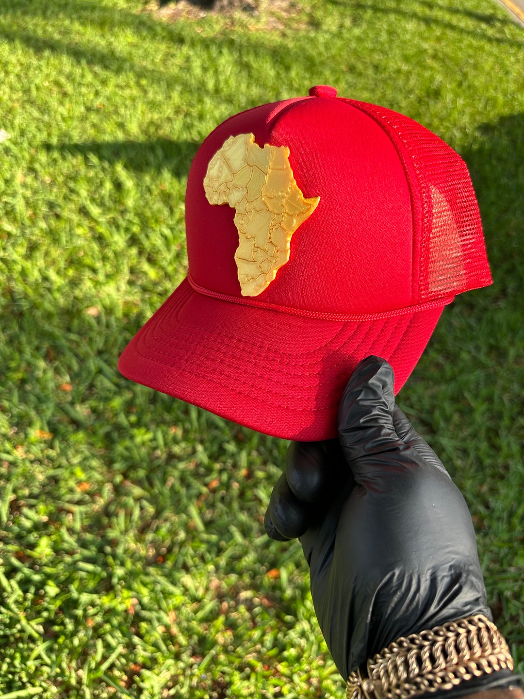 Unique Africa Map Hat - All Countries Detailed - Handmade Kwanzaa Gift ...