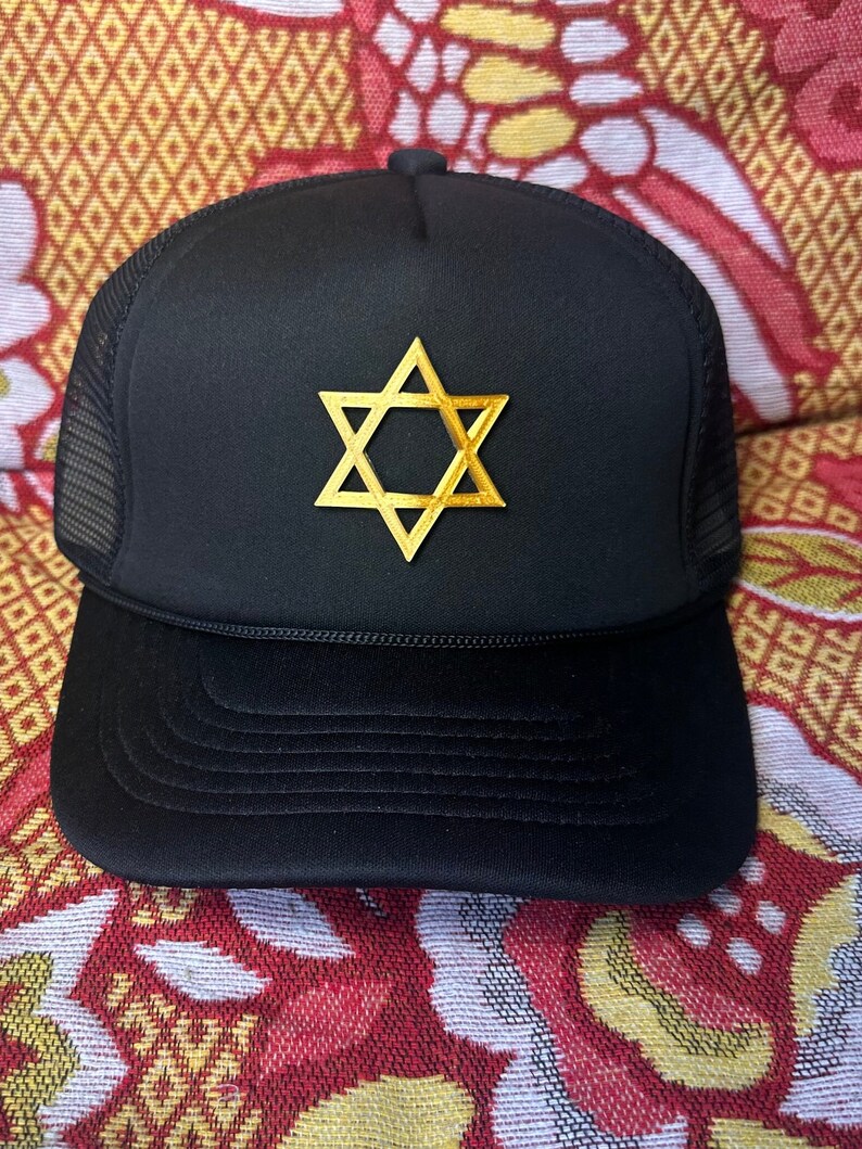 Hanukkah Star of David Trucker Hat - Israel Flag Cap - Jewish Holiday ...