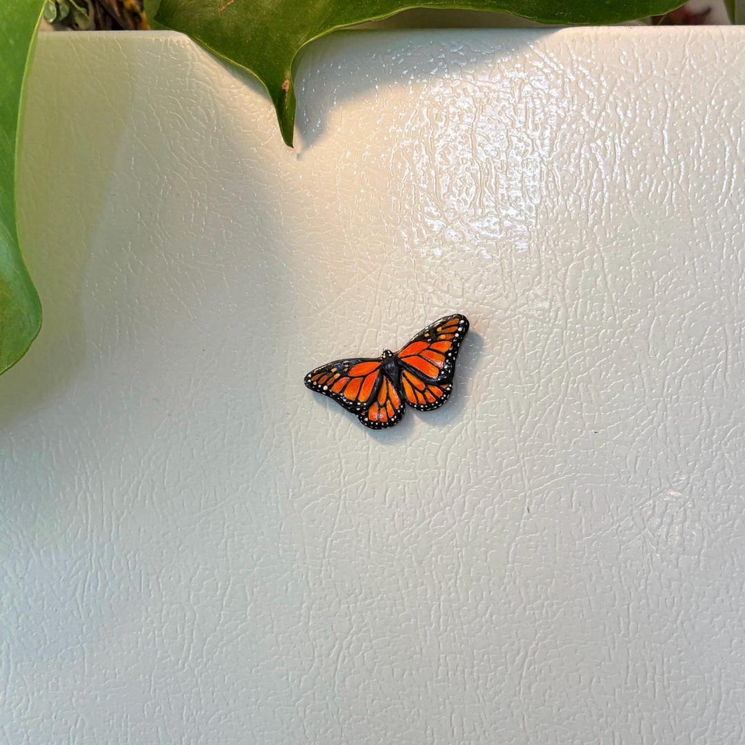 Mini Monarch Butterfly Hand Painted Polymer Clay Magnet by Aysiacreates ...