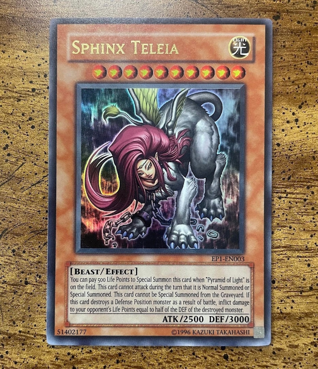 Sphinx Teleia EP1-EN003 Unlimited Edition Ultra Rare MINT Yu Gi Oh ...