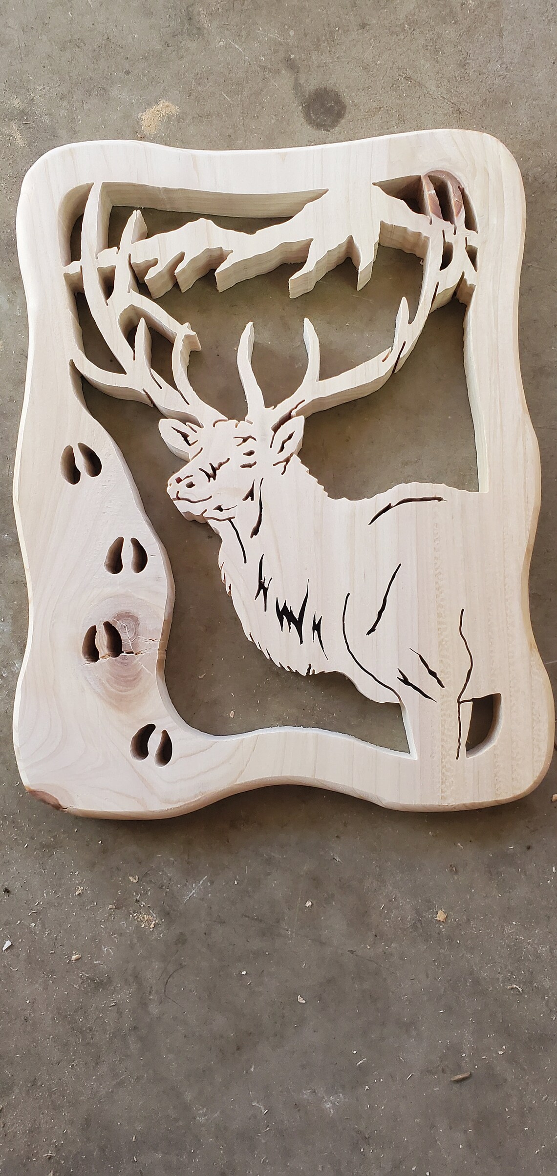 Wooden Elk Wall Art - Etsy