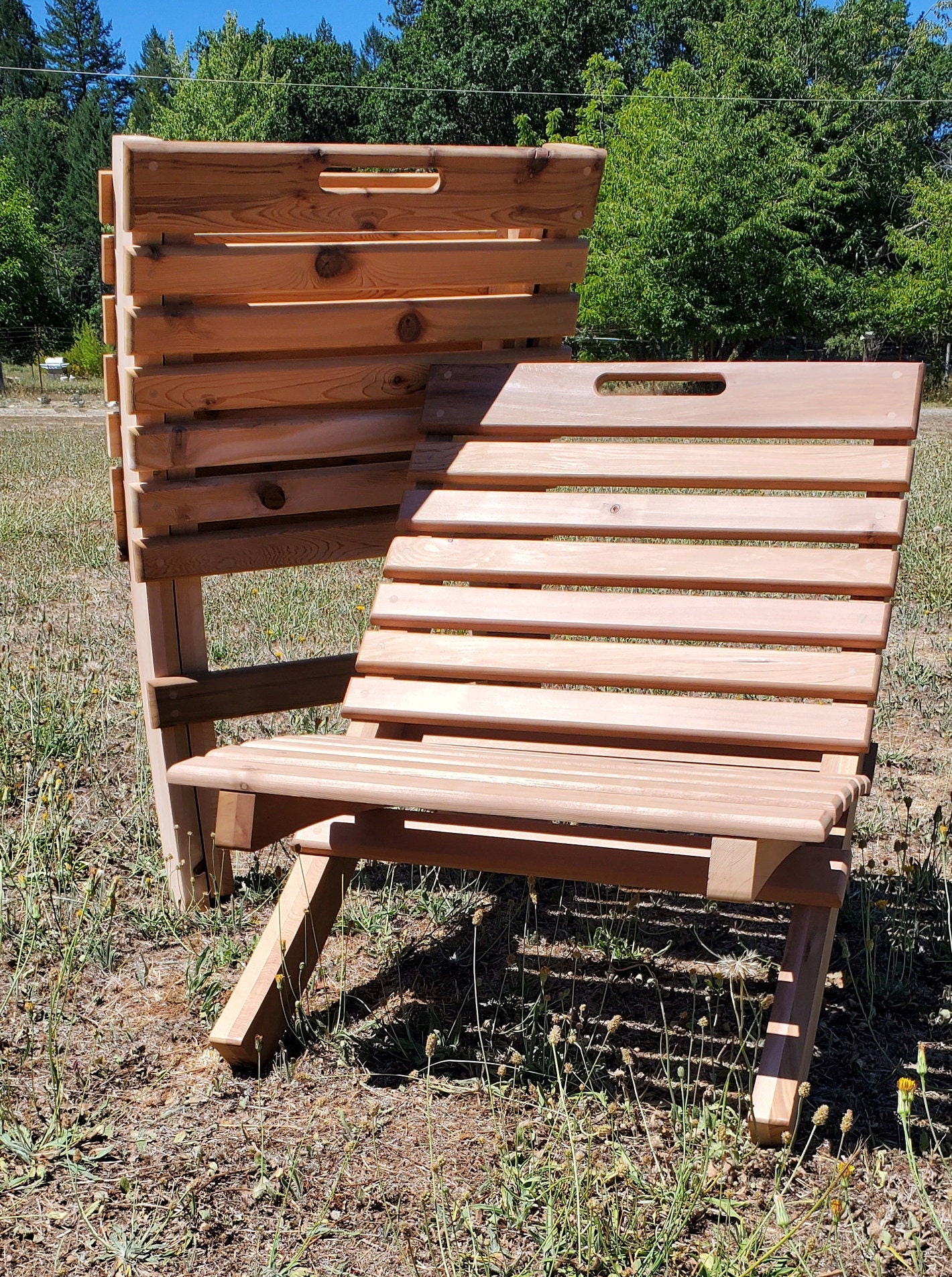 Collapsible Cedar Nesting Chair routered OR Stained/ Wood Plugs - Etsy