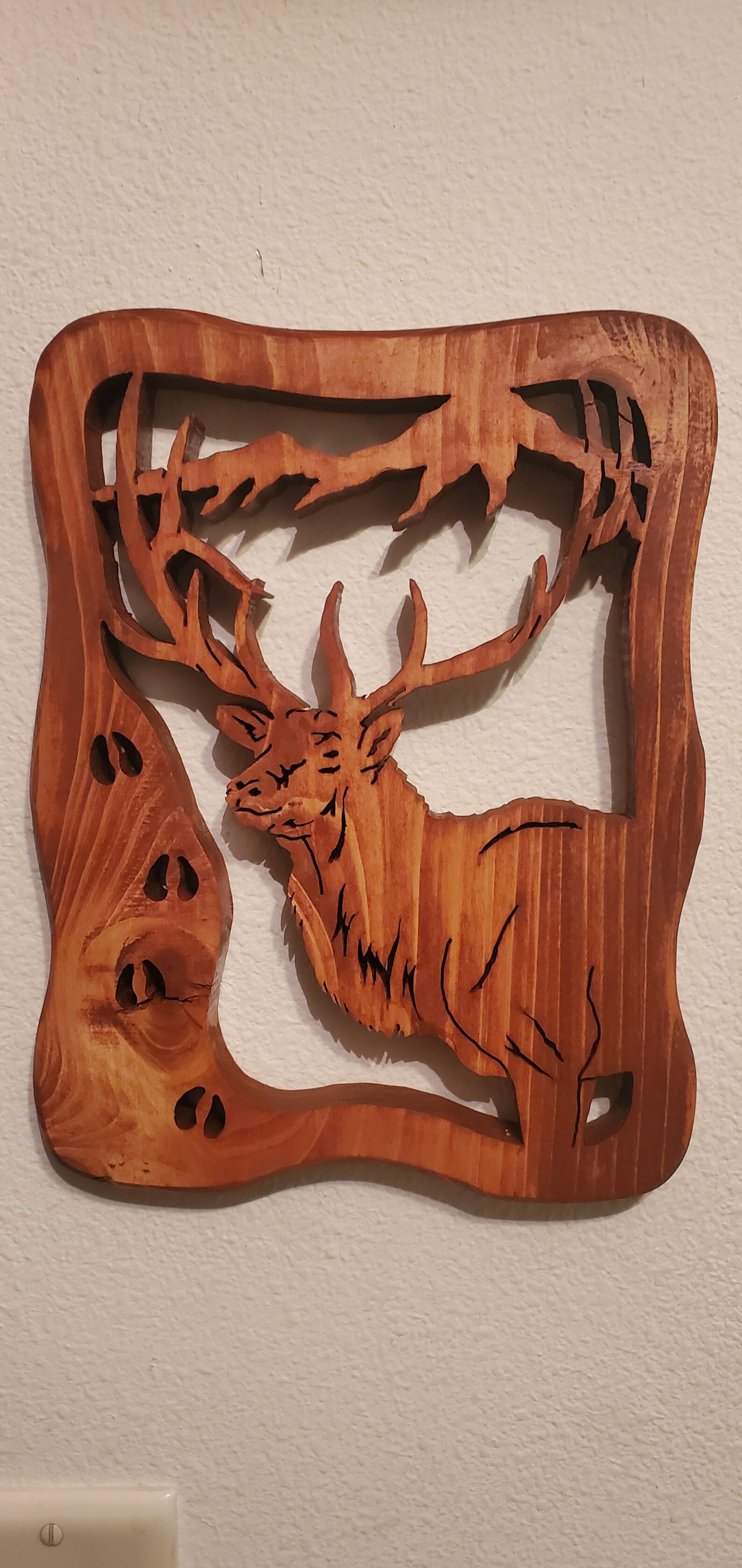 Wooden Elk Wall Art - Etsy