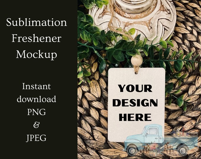 Sublimation Felt Air Freshener Mockup - Digital Mock-up - Etsy