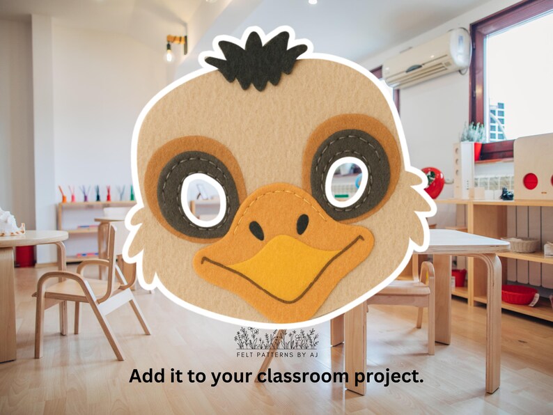 DIY Felt Ostrich Mask Sewing Pattern: Kids Costume (PDF & SVG) - Etsy
