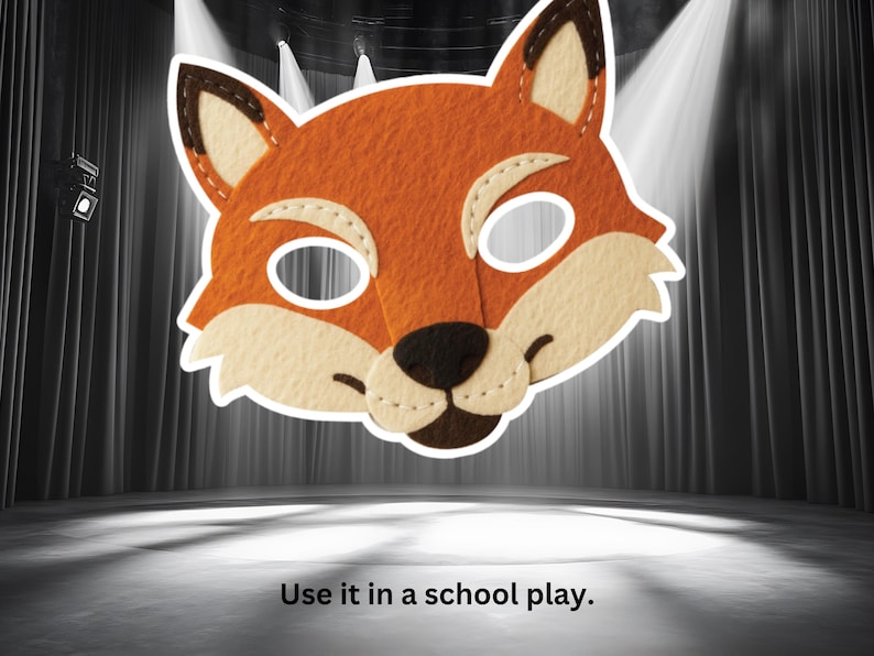 DIY Felt Fox Mask Sewing Pattern: Kids Costume (PDF & SVG) - Etsy