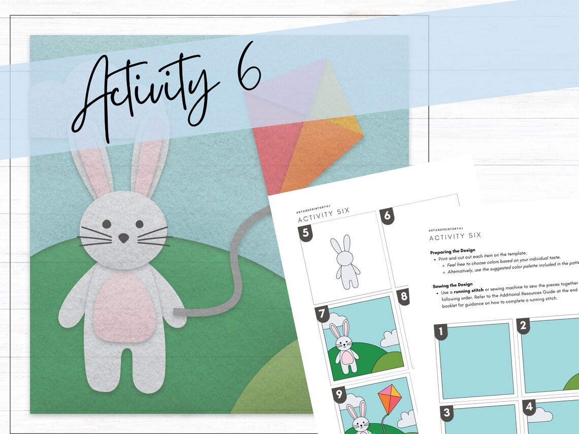 Printable Easter Bunny Quiet Book PDF Pattern for Toddlers and Young ...