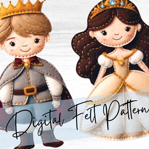 DIY Medieval Felt Ornament Pattern: King, Queen, Knight, Dragon (PDF ...