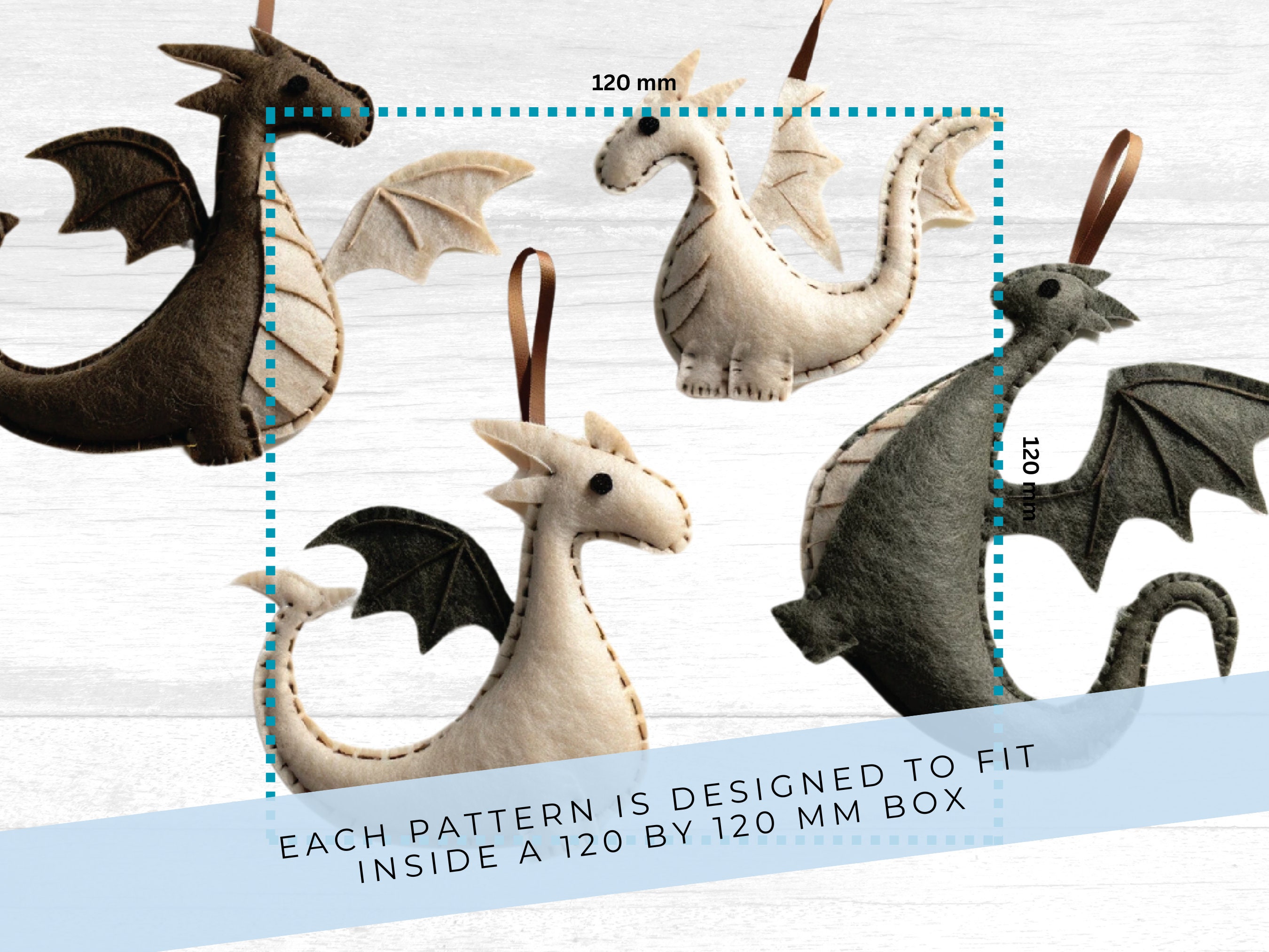 DIY Medieval Felt Ornament Pattern: King, Queen, Knight, Dragon (PDF ...
