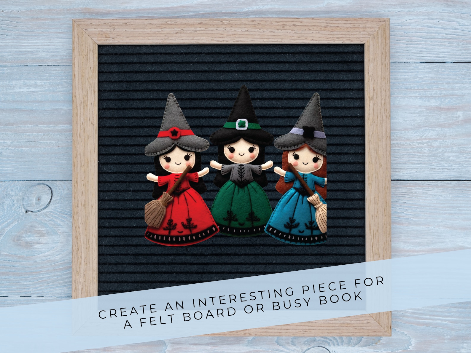 Witch Felt Pattern Digital Template: Craft Your Own Spooky Enchantress ...