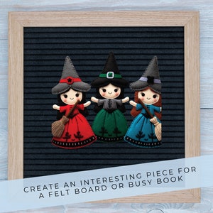 Witch Felt Pattern Digital Template: Craft Your Own Spooky Enchantress ...