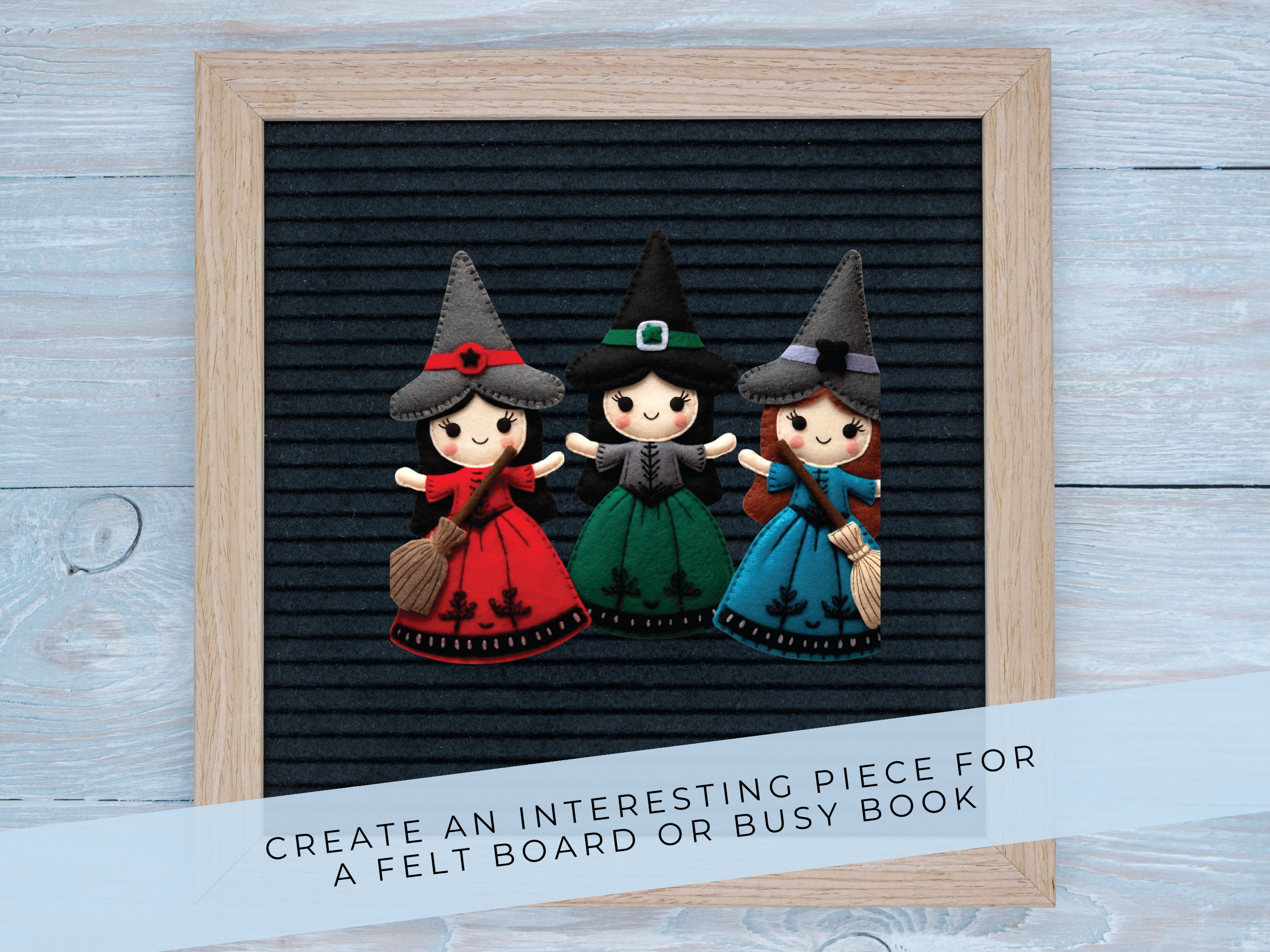 Witch Felt Pattern Digital Template: Craft Your Own Spooky Enchantress ...