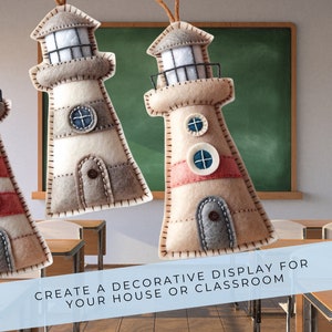 Felt Lighthouses Digital Sewing Pattern for Quiet Books, Toys, and Felt ...