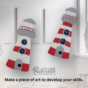 Felt Lighthouses Digital Sewing Pattern for Quiet Books, Toys, and Felt ...