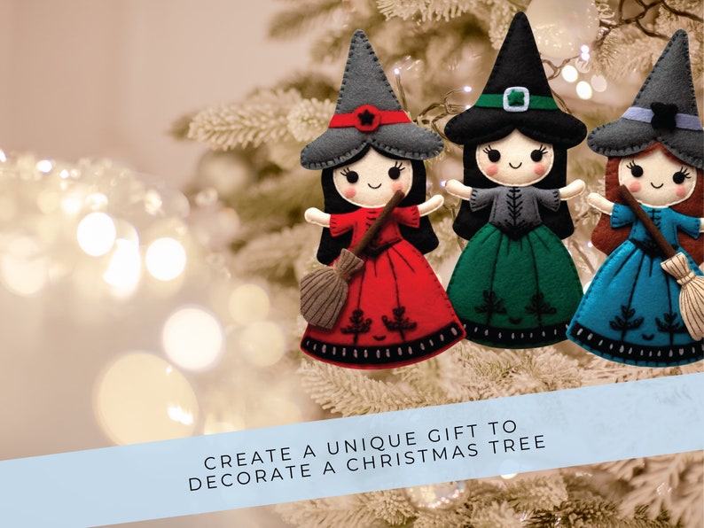 Witch Felt Pattern Digital Template: Craft Your Own Spooky Enchantress ...
