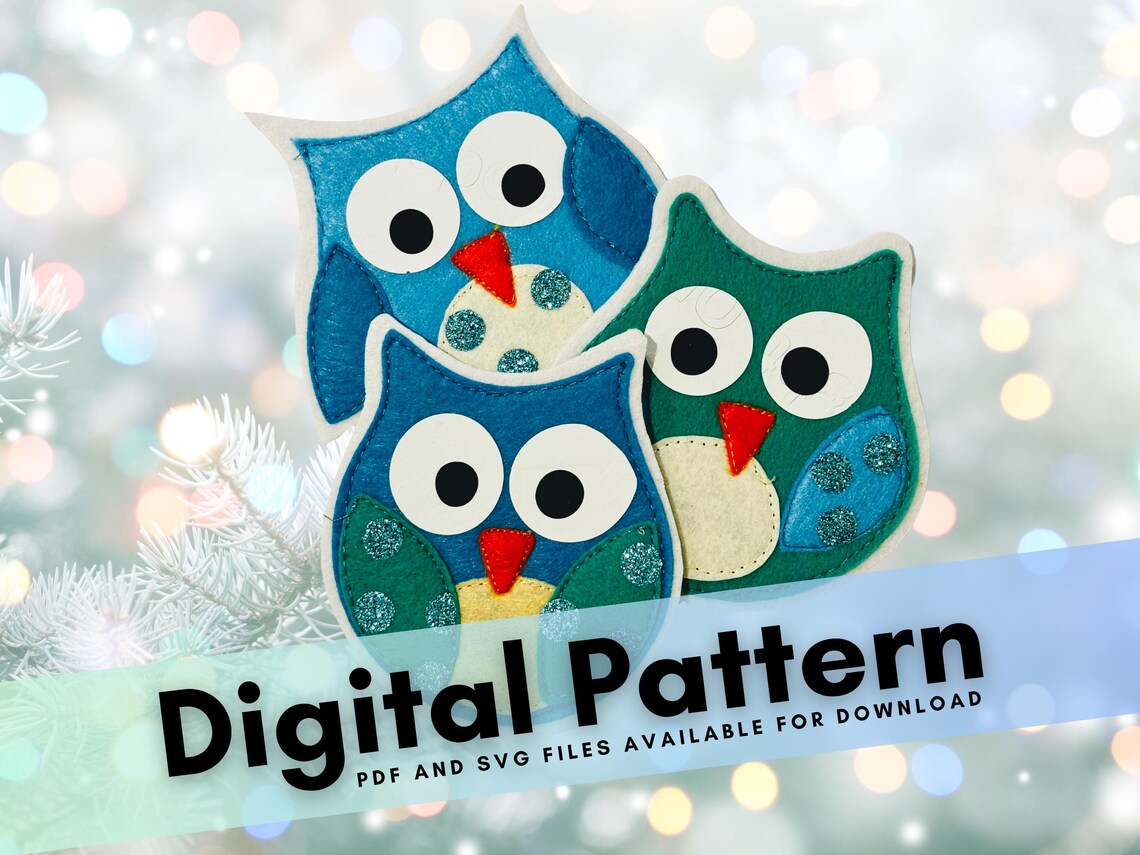 Felt Owl Pattern Digital Template: Craft Your Own Adorable Owls! - Etsy
